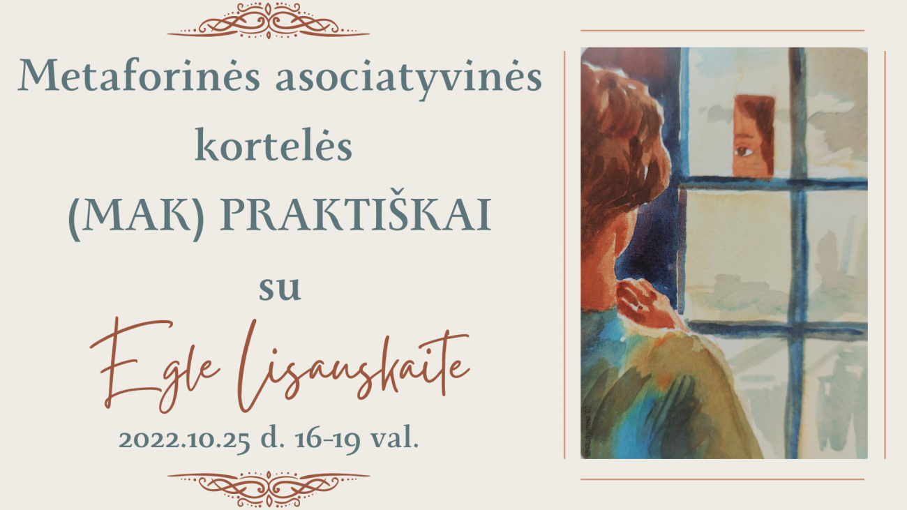 MAK PRAKTIŠKAI – Metaforinės asociatyvinės kortelės